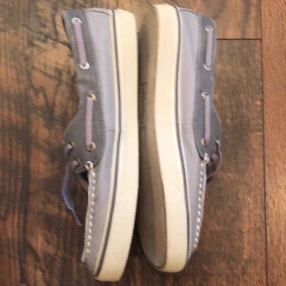Sperry | Shoes | Sperry Canvas Sneakers Gray Size 75 Like New | Poshmark